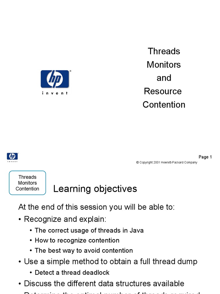 Threads Monitors and Resource Contention | PDF | Thread (Computing ...