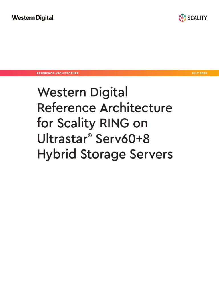 Reference Architecture For Scality Ring On Utrastar Serv60+8 Hybrid Storage Servers | PDF ...