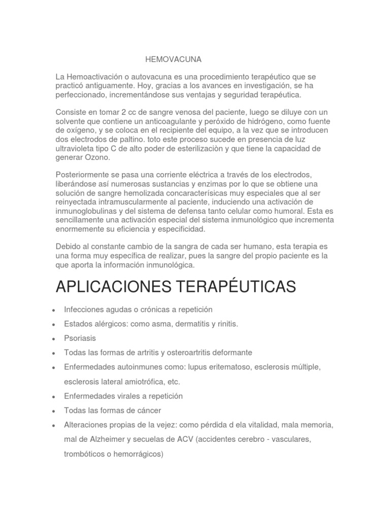 HEMOVACUNA | PDF | Diabetes | Sistema inmune