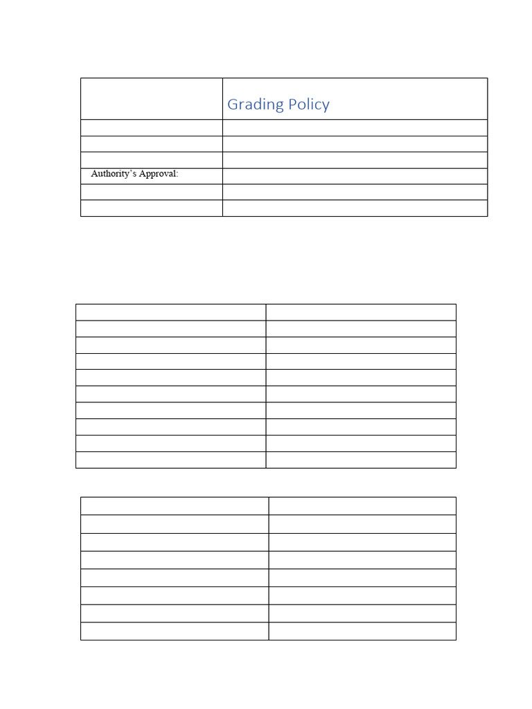 Grading Policy | PDF