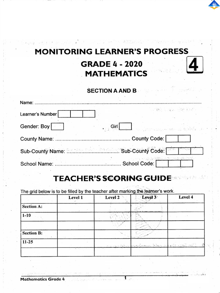 Mathematics Grade 4 | PDF