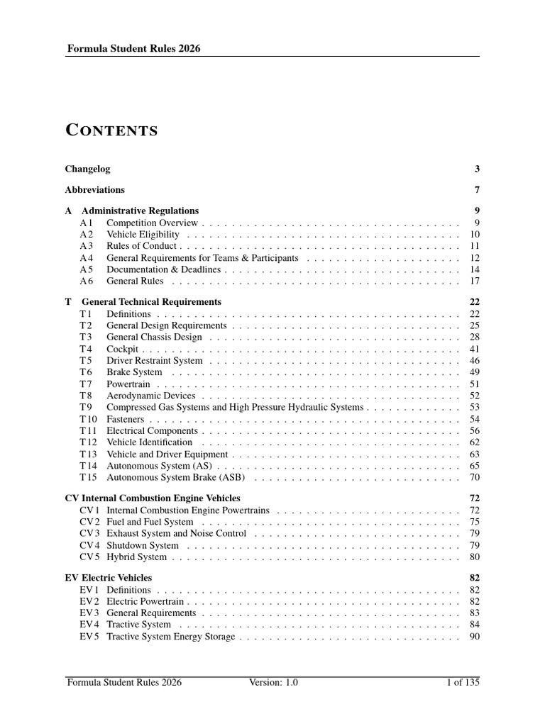 Formula Student 2026 Rulebook | PDF | Electric Vehicle | Valve