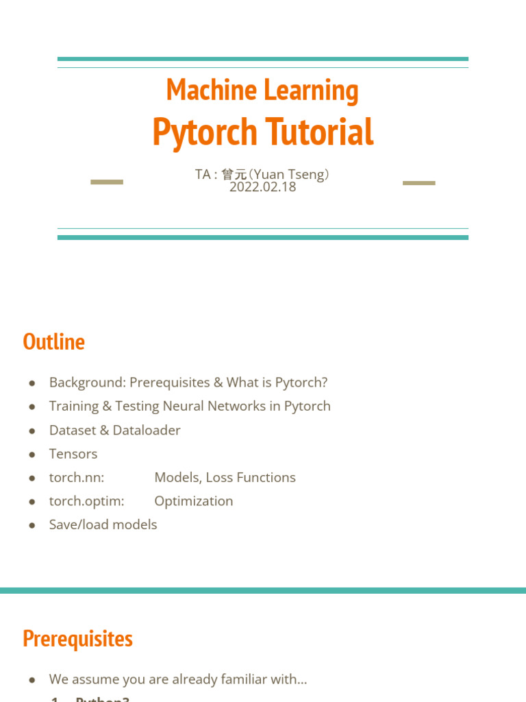 Pytorch Tutorial 1 | PDF | Mathematical Optimization | Software Engineering