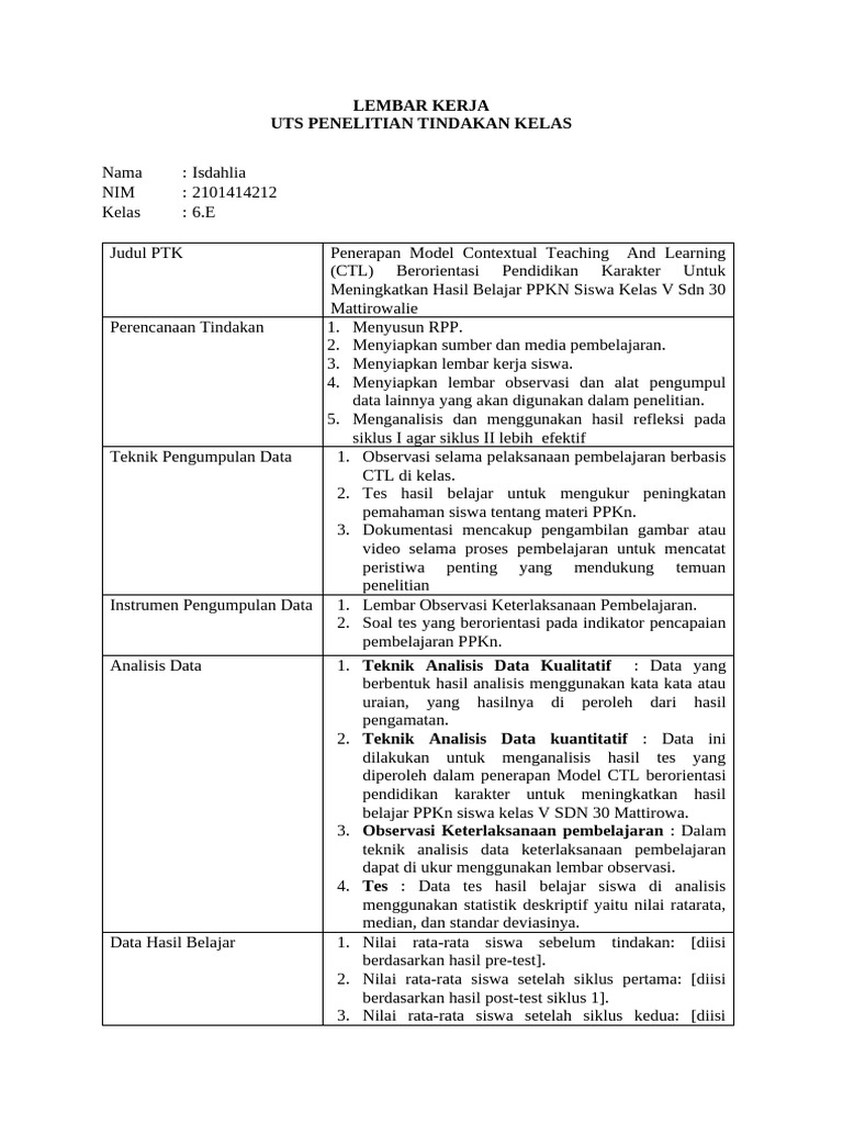Penerapan CTL untuk Hasil Belajar PPKN | PDF