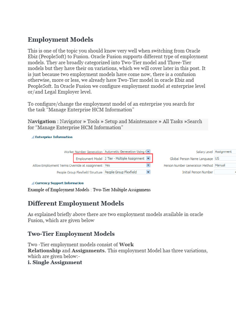 Core HR - Employment Models | PDF | Employment | Human Resource Management