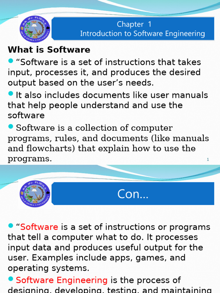 Chapter 1 - Introduction to Software Engineering (3) | PDF | Software ...