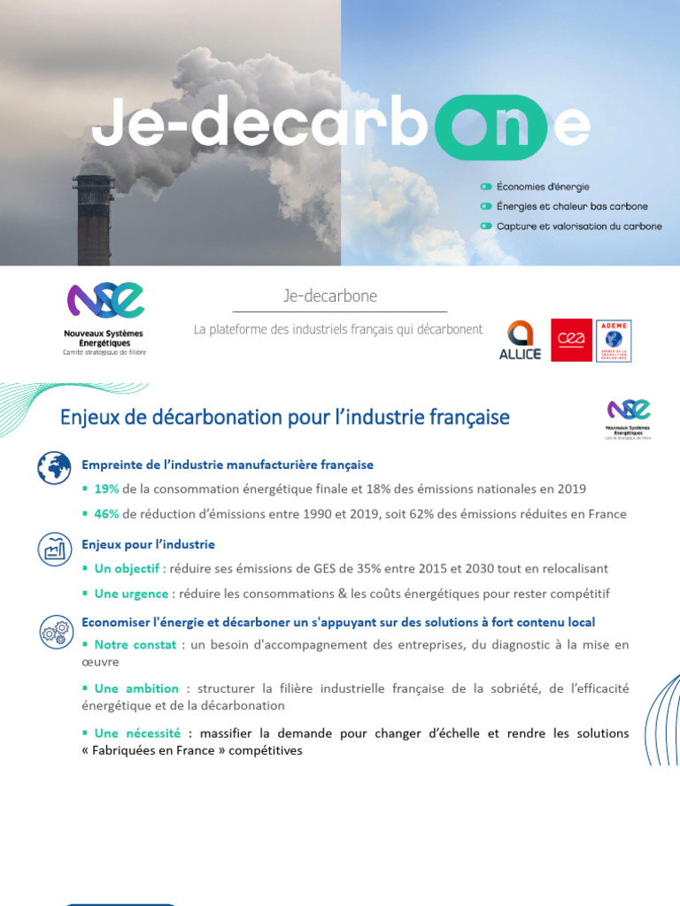 Décarbonation de l'industrie française | PDF | Décarbonation | Économie ...