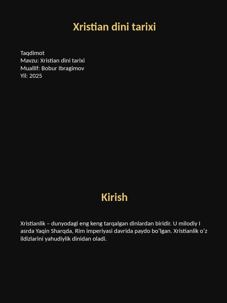 Xristian Dini Tarixi Premium | PDF