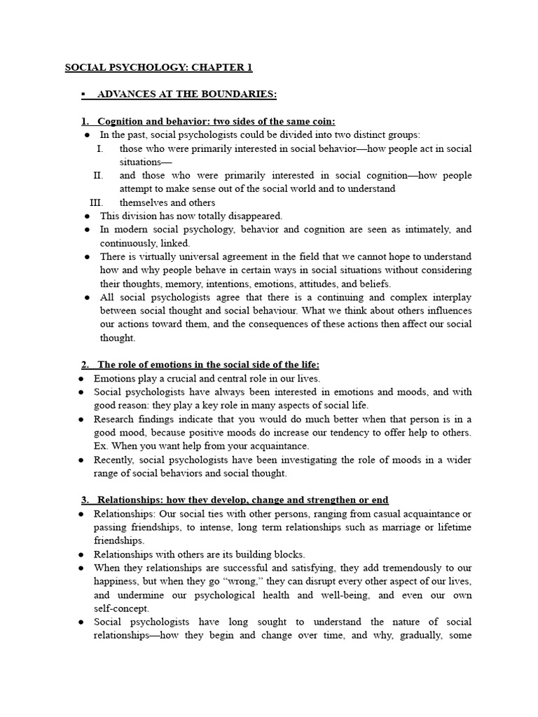 Social Psychology: Key Concepts Explained | PDF | Identity (Social ...