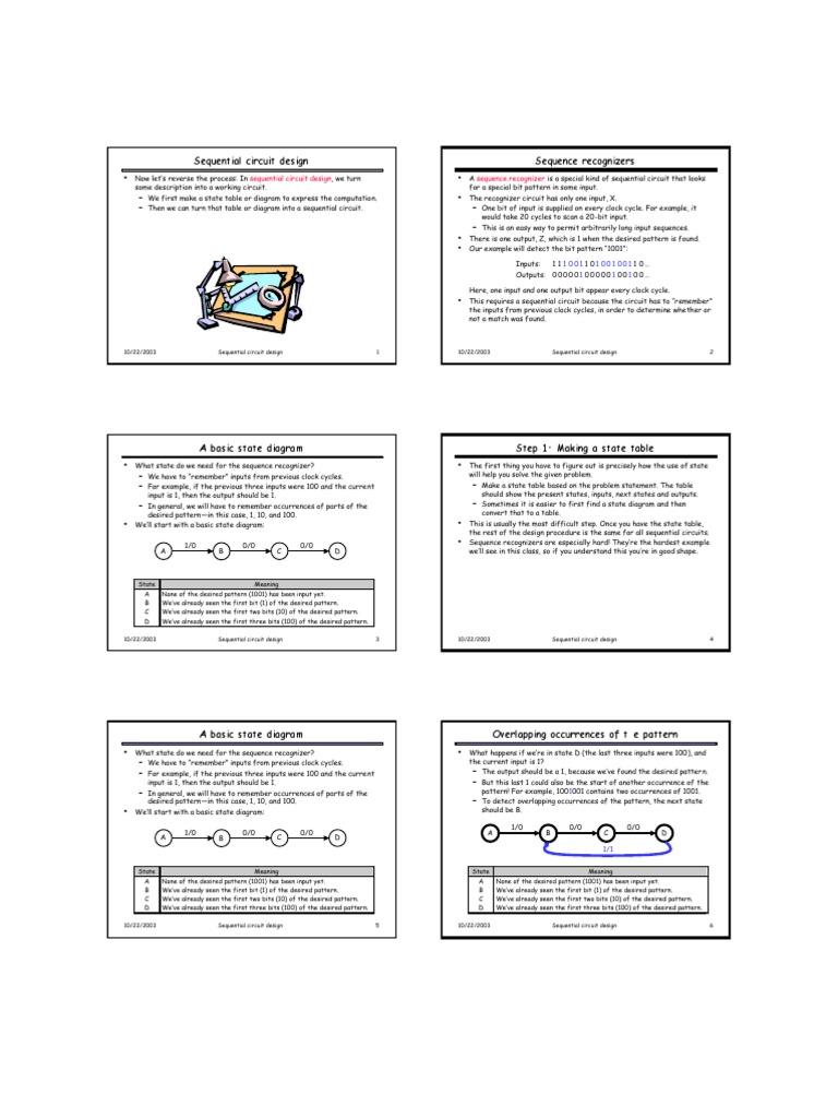 Sequential Circuit Design Sequence Recognizer | PDF | Digital Technology | Electrical Engineering
