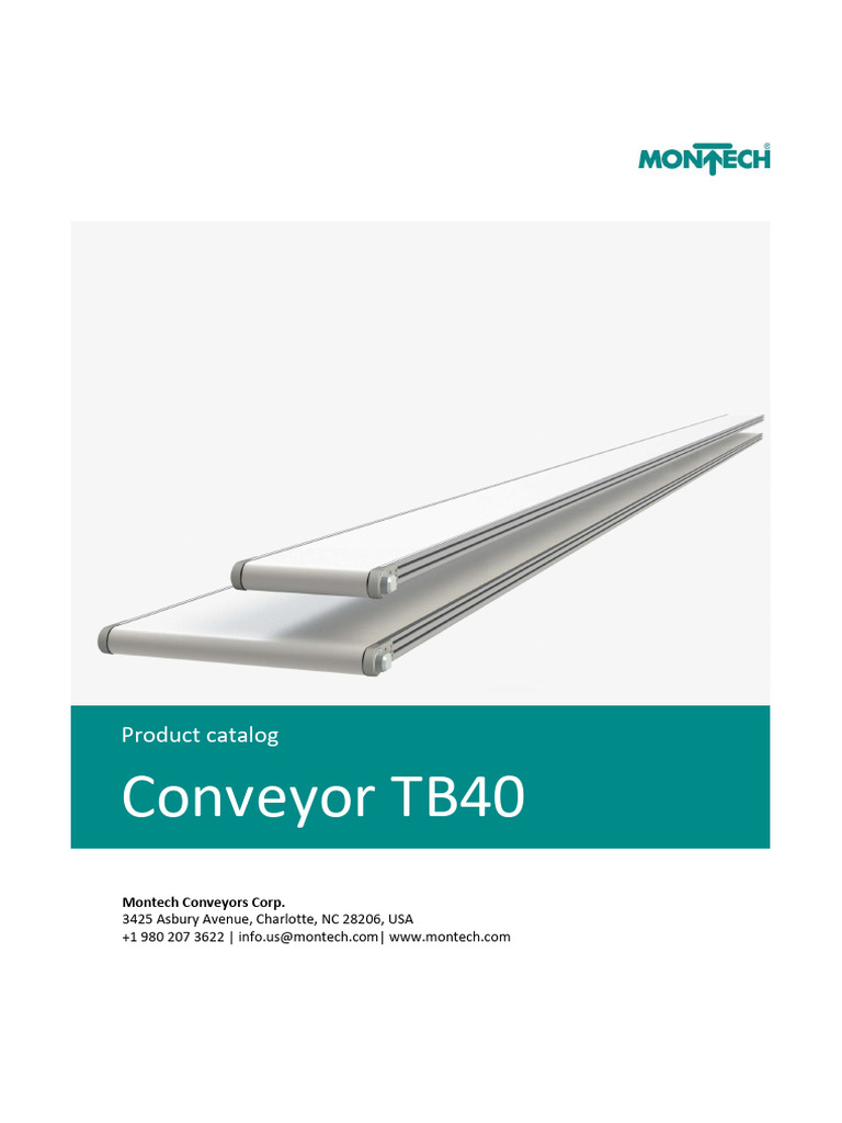 Conveyor TB40 Product Overview and Specs | PDF | Acceleration ...