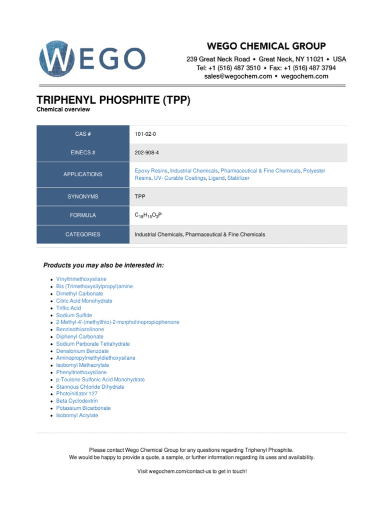 Triphenyl Phosphite | PDF
