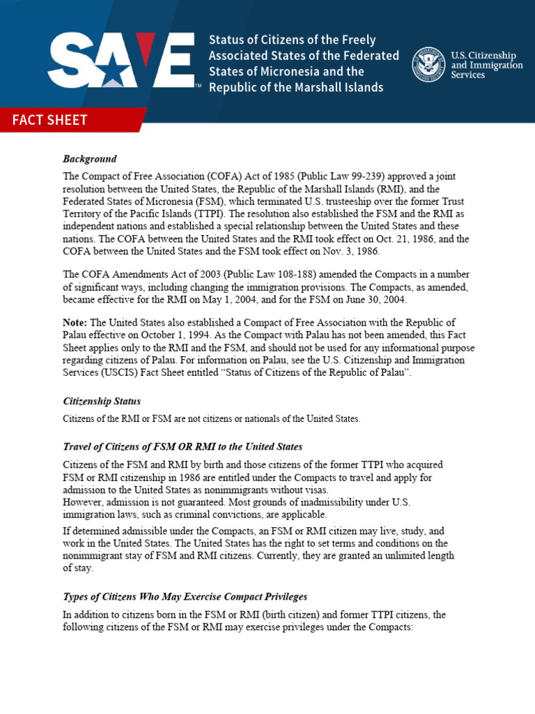 Fact Sheet Verify Fas Citizens | PDF | Travel Visa | Citizenship