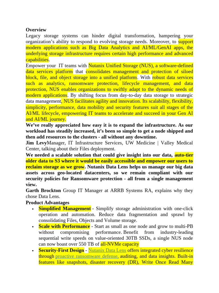 Nutanix Unified Storage - 2 | PDF | Cloud Computing | Computer Cluster