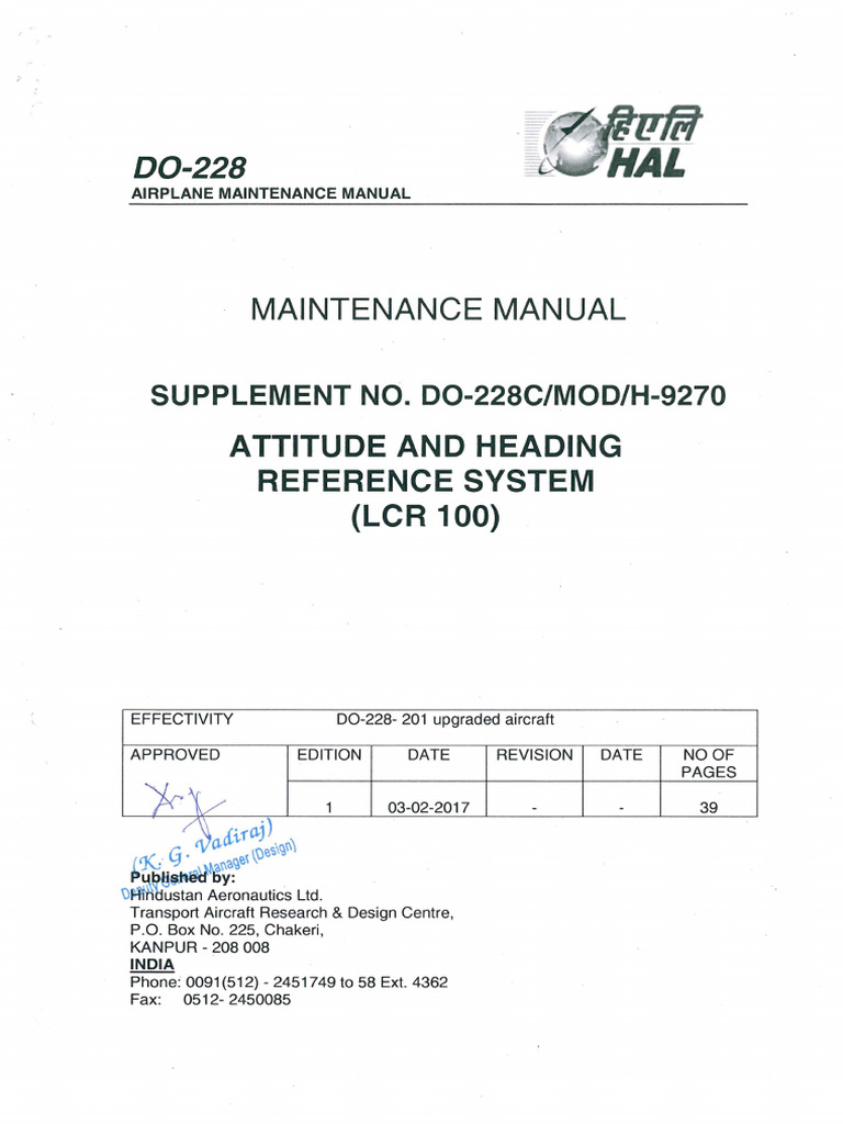 DO-228 Airplane Maintenance Manual | PDF | Inertial Navigation System ...