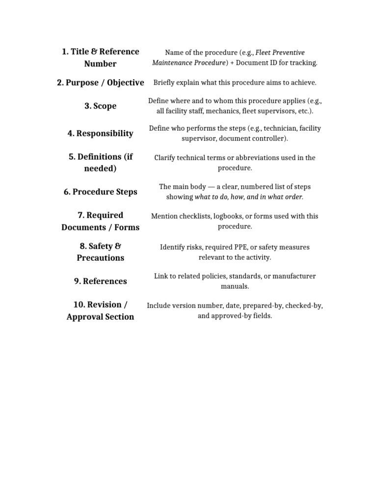 Preventive Maintenance Procedure Guide | PDF | Safety