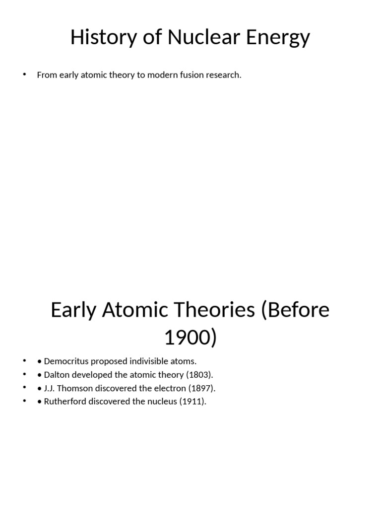 History of Nuclear Energy Presentation | PDF | Nuclear Fission ...