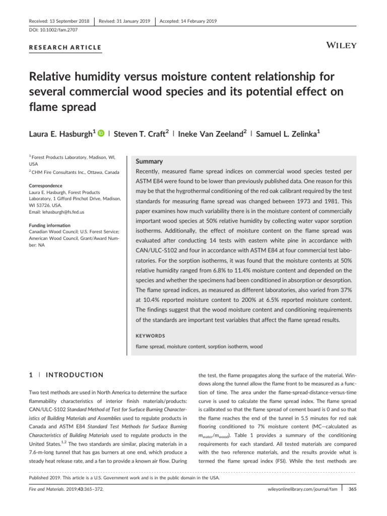Relative Humidity Versus Moisture Content Relationship For | PDF ...