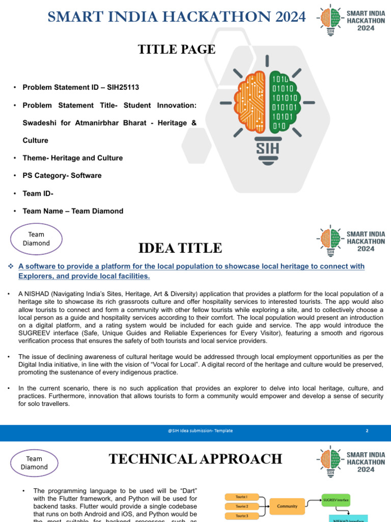 SIH2024 IDEA Presentation Format | PDF | Computing