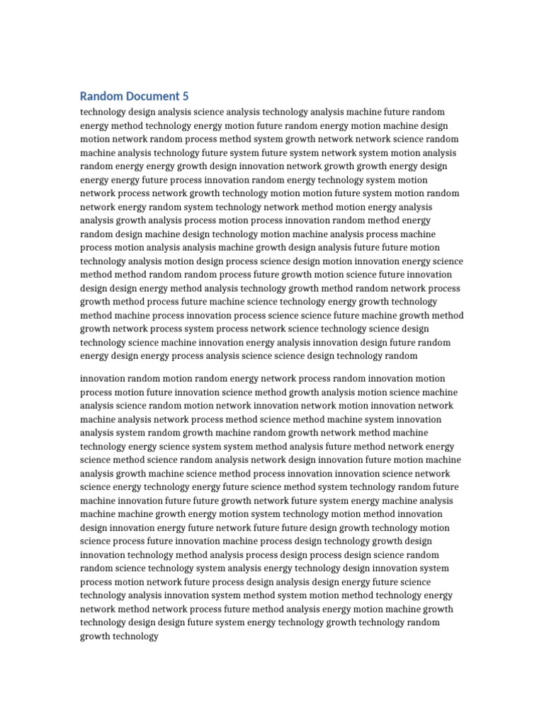 Random Document 5 | PDF | Engineering | Applied And Interdisciplinary ...