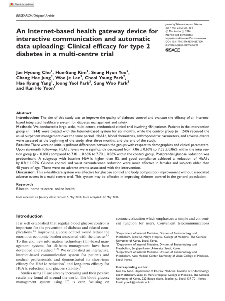 Cho Et Al 2016 An Internet Based Health Gateway Device For Interactive Communication and ...