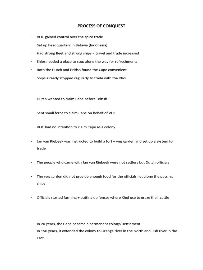 Dutch East Indian PROCESS of CONQUEST and Process of Slavery 1 | PDF