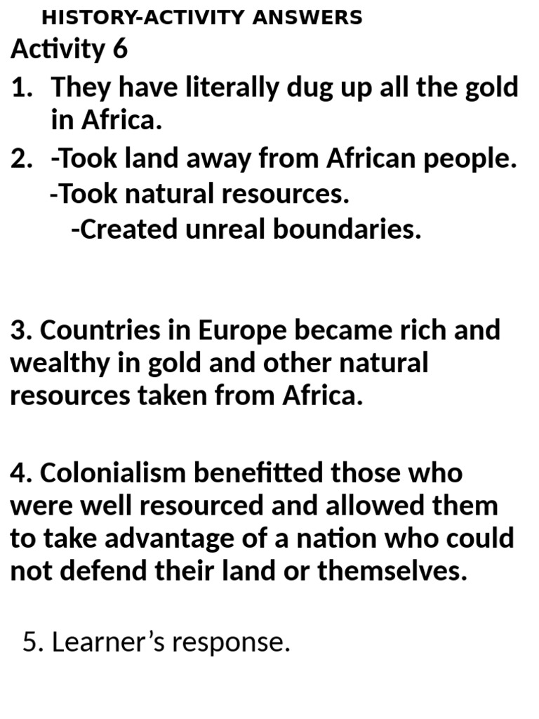 Colonialism's Impact on Africa's Wealth | PDF