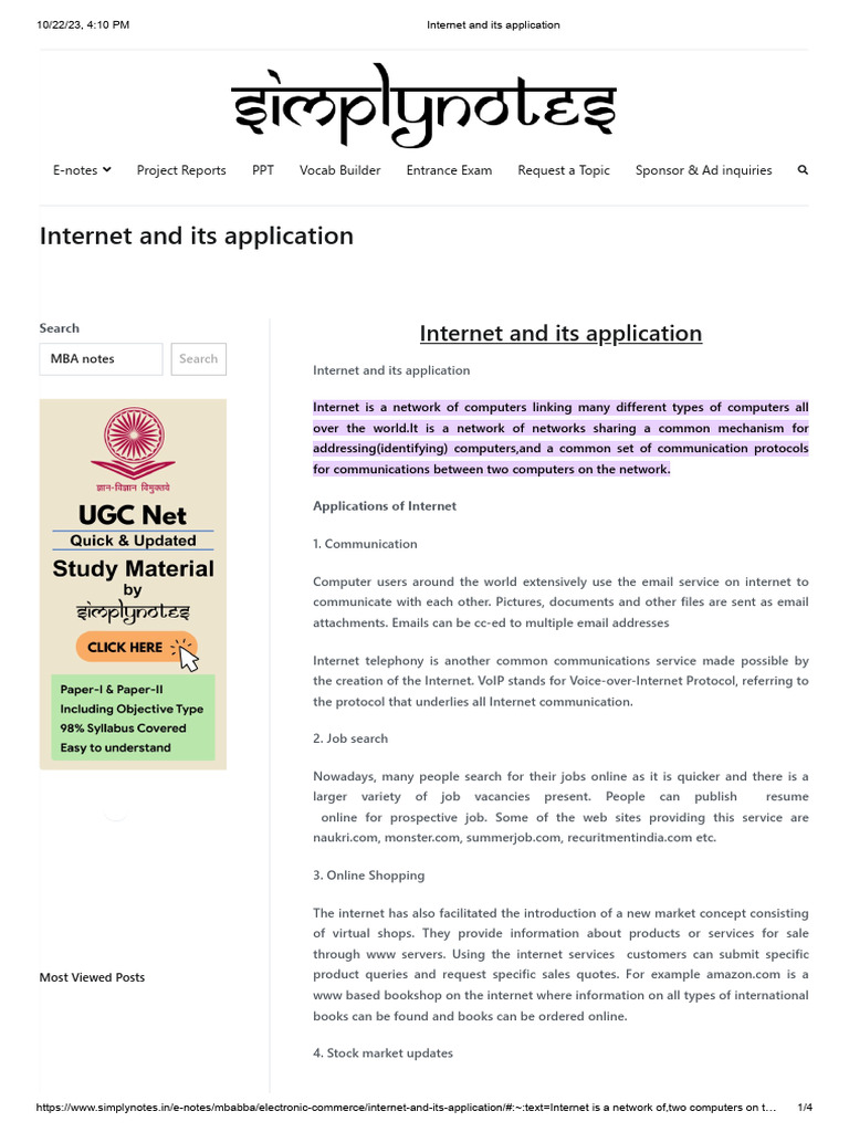 Top 10 Internet Applications Explained | PDF | Internet | Computer Network