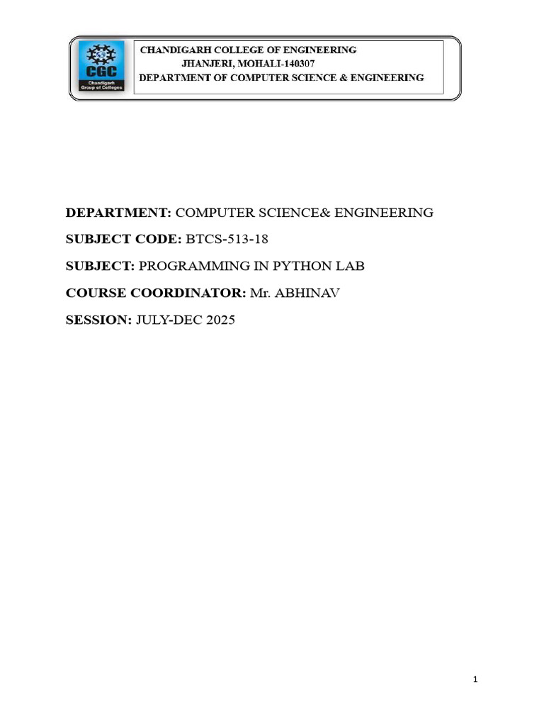 Lab Manual Pythonpdf 2025 07 21 14 42 16 | PDF | String (Computer Science) | Python (Programming ...