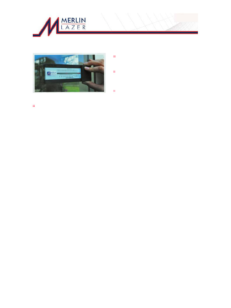 Merlin Lazer Glass Measurement Tools | PDF | Glasses