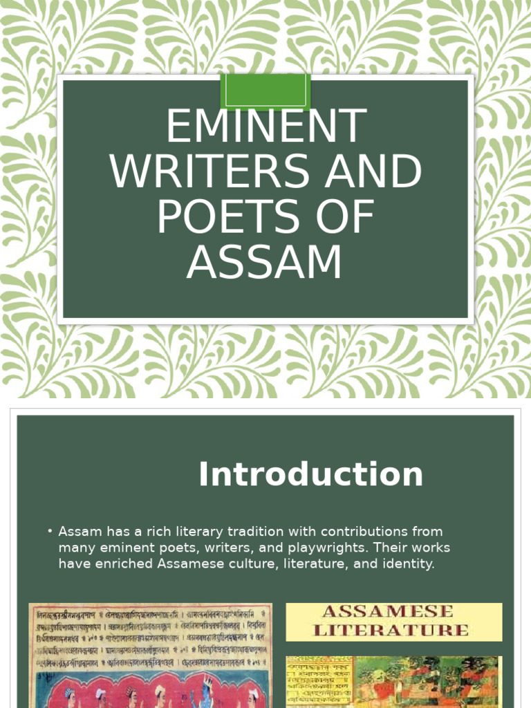 Eminent Assamese Writers and Poets | PDF