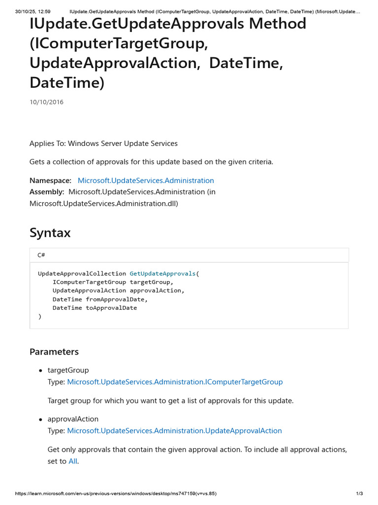 Tupdateapprovals Method | PDF | C Sharp (Programming Language ...