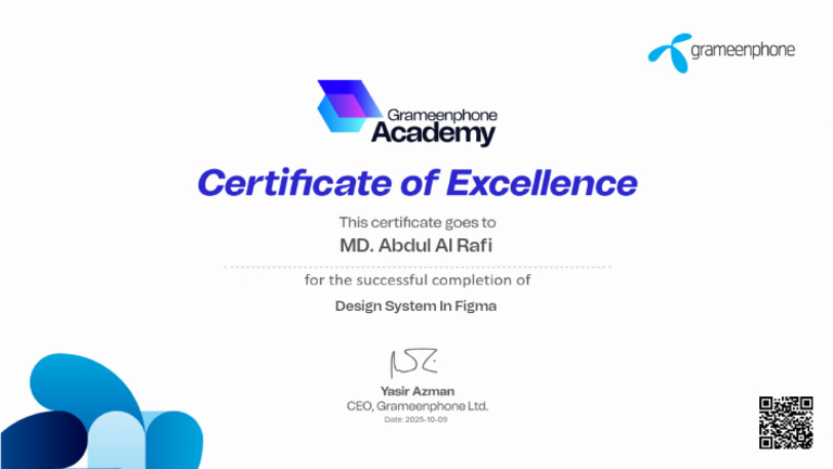 Certificate Design System in Figma | PDF