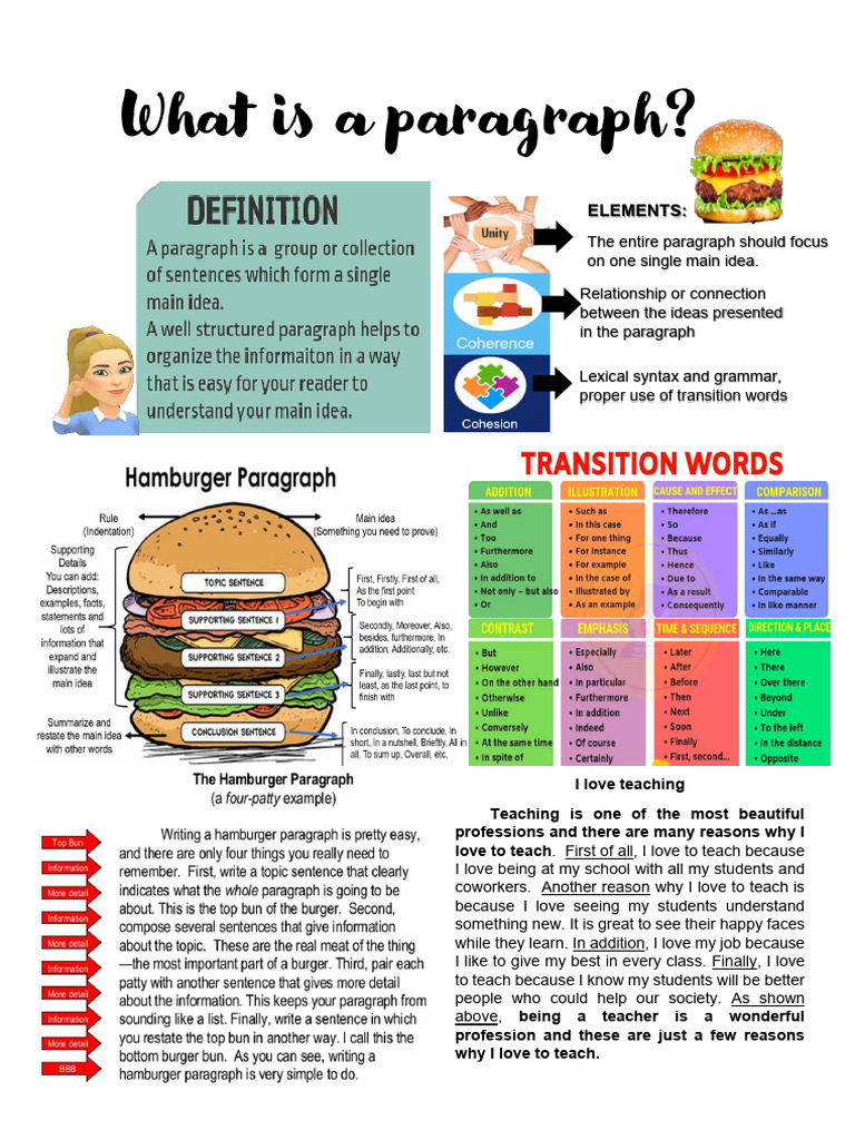 Paragraph Exercises Handout | PDF | English Language | Linguistics