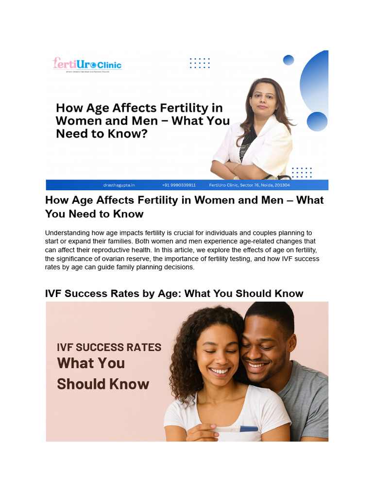 Age and Fertility: Key Insights for Couples | PDF | In Vitro ...