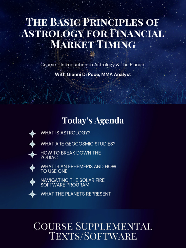 The Basic Principles of Astrology - Class One Presentation | PDF