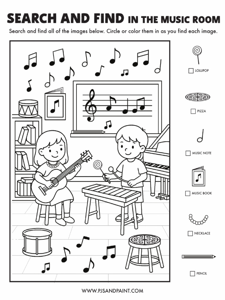 Search and Find in The Music Room | PDF