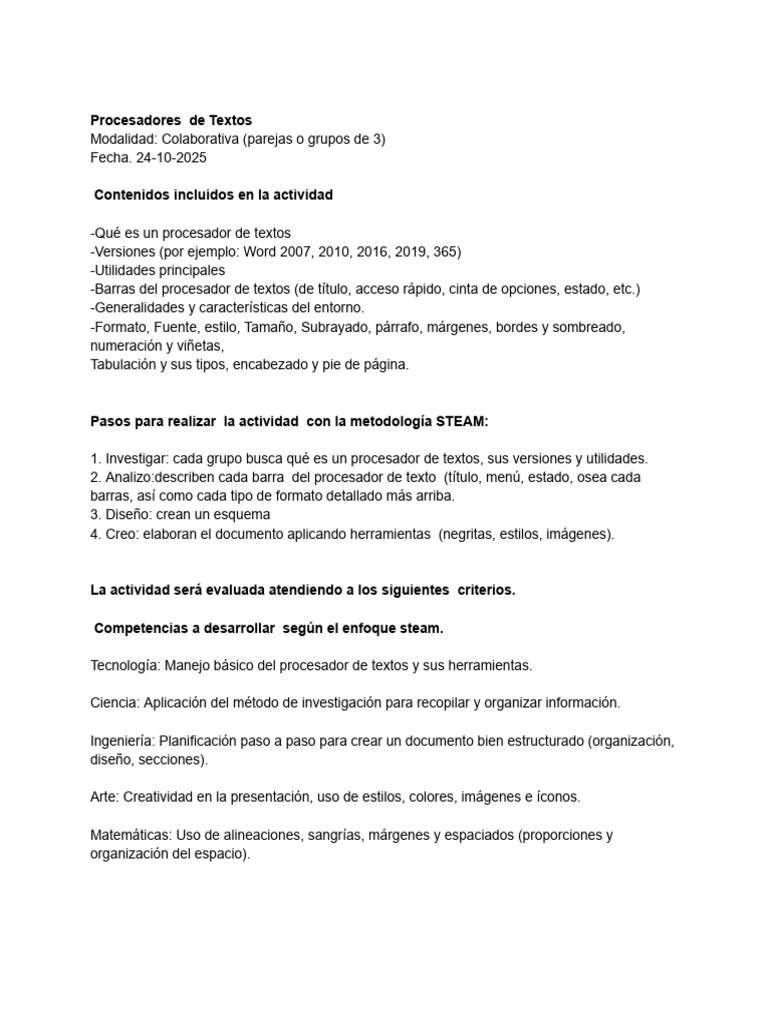 Procesadores de Textos-1 | PDF