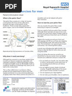 Pelvic Floor Exercises for Men | PDF | Pelvis | Urinary Incontinence