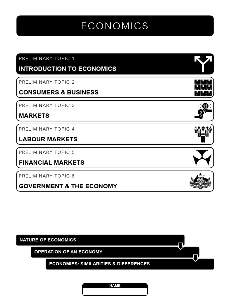 Economics Y11 Topic 1 Booklet | PDF | Economics | Income