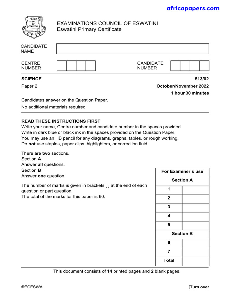 Science 2022 Question Paper 2 | PDF | Planets | Solar System