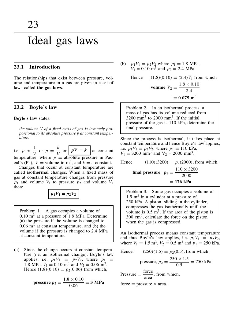 Understanding Ideal Gas Laws | PDF | Gases | Pressure