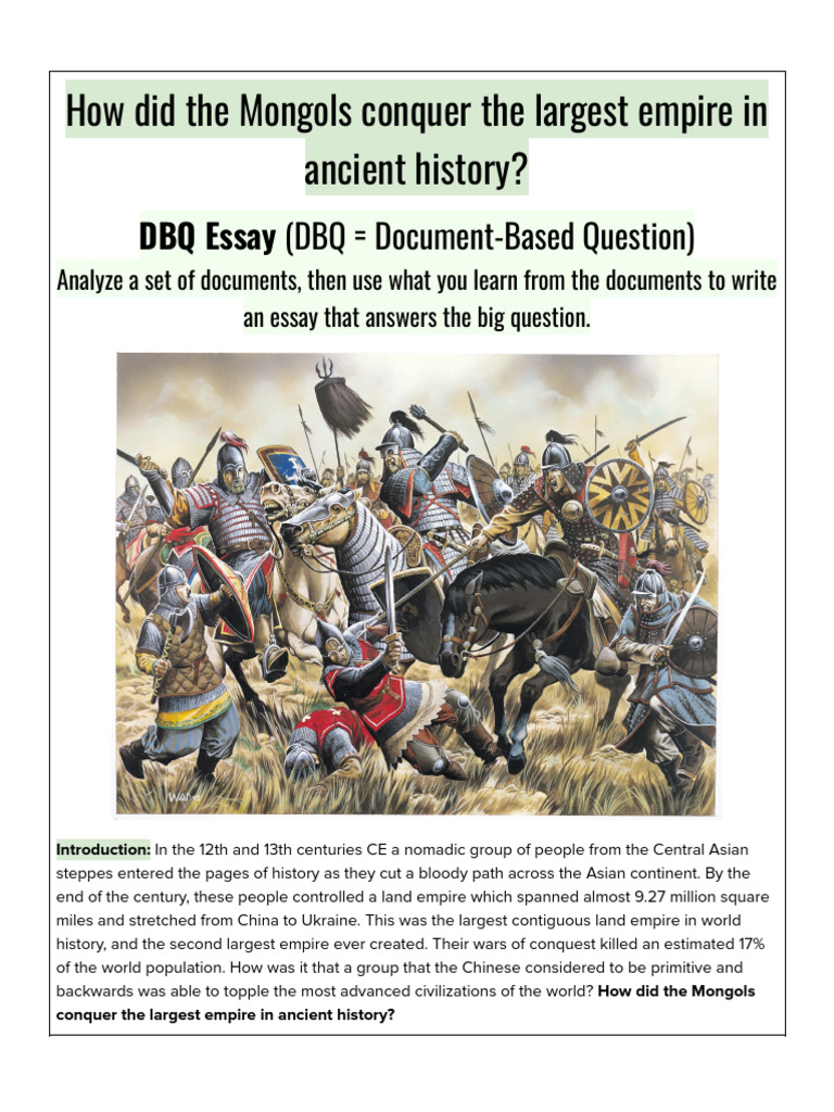 Mongol Empire Conquest Explained | PDF | Mongol Empire | Genghis Khan
