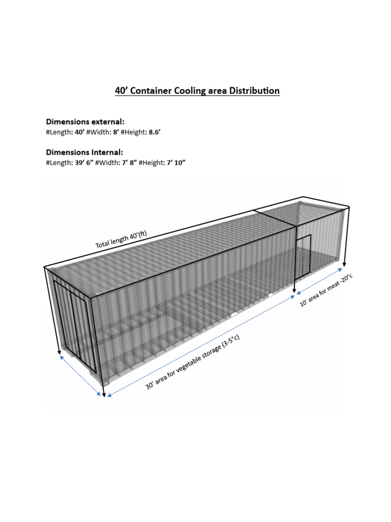 40' Container Cooling Area Specs | PDF