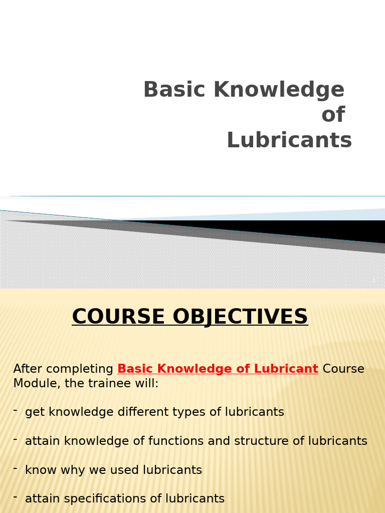 Understanding Lubricants and Their Functions | PDF | Motor Oil | Lubricant