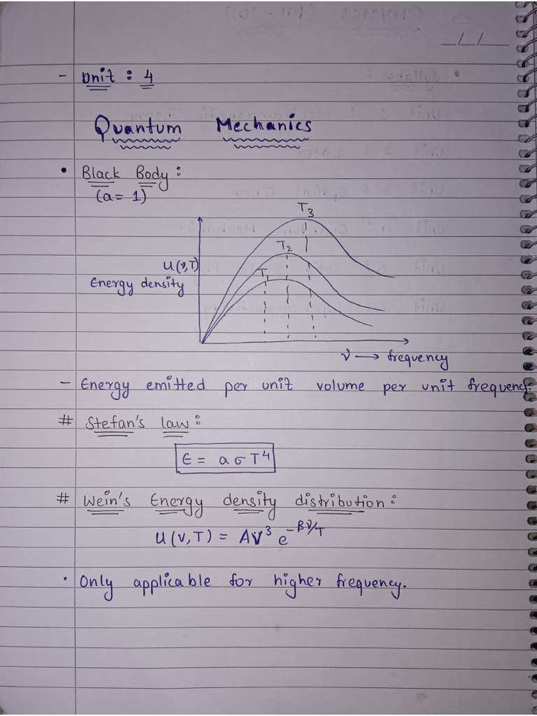 Quantum Mechanics Notes | PDF