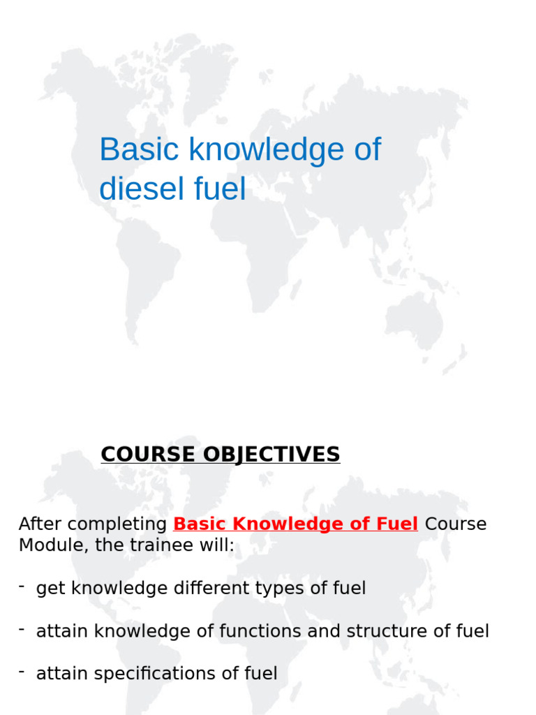 Diesel Fuel Basics and Characteristics | PDF | Diesel Fuel | Fuel Oil