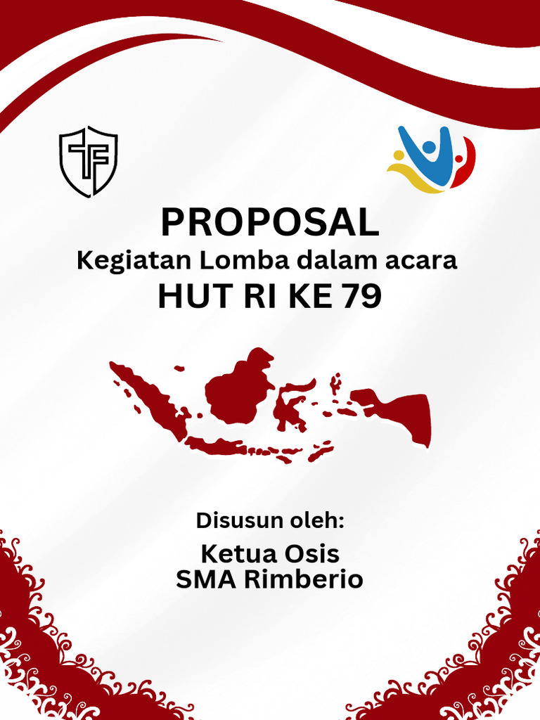 Merah Putih Minimalis Cover Proposal Dokumen A4 | PDF