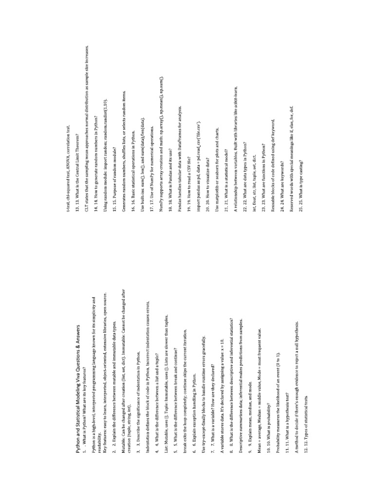 Viva Qns Python | PDF