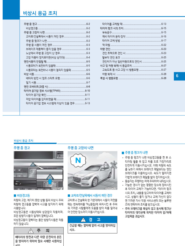 Genesis G80 6 Emergency Guide | PDF